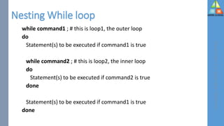 Control flow and related shell cripts | PPT