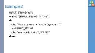 Control flow and related shell cripts | PPT