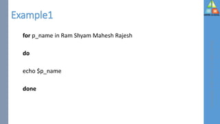 Control flow and related shell cripts | PPT
