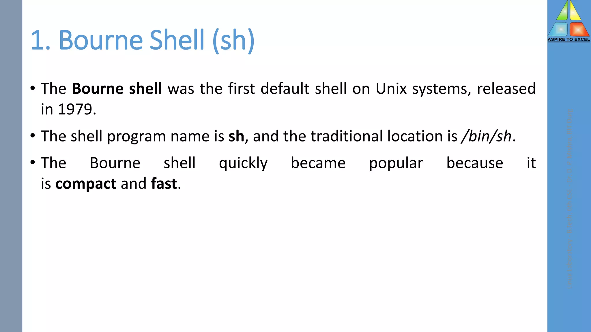 Types Of Linux Shells Pdf Operating Systems Computer Software And