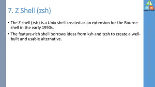 Types of Linux Shells | PDF | Operating Systems | Computer Software and Applications