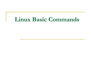 LinuxLabBasics.ppt | Operating Systems | Computer Software and Applications