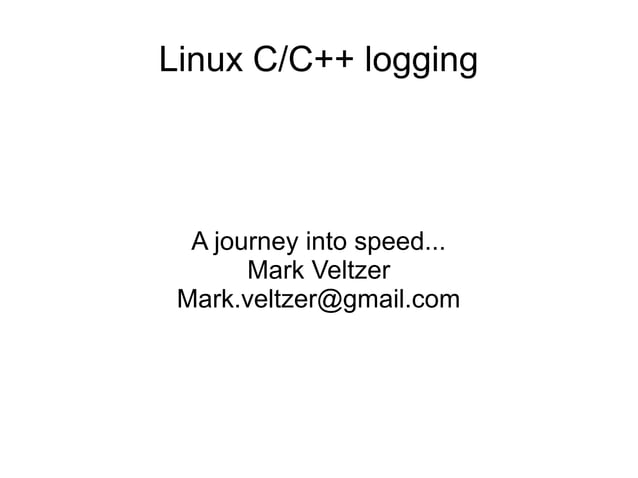 Linux logging | ODP | Operating Systems | Computer Software and Applications