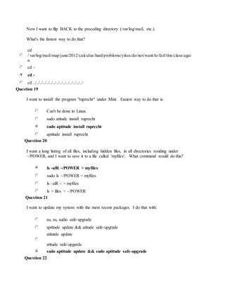 Linux midterm quiz | PDF