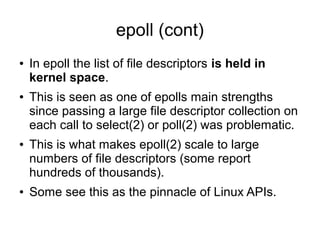 Linux multiplexing | ODP | Operating Systems | Computer Software and Applications