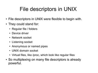 Linux multiplexing | ODP | Operating Systems | Computer Software and Applications