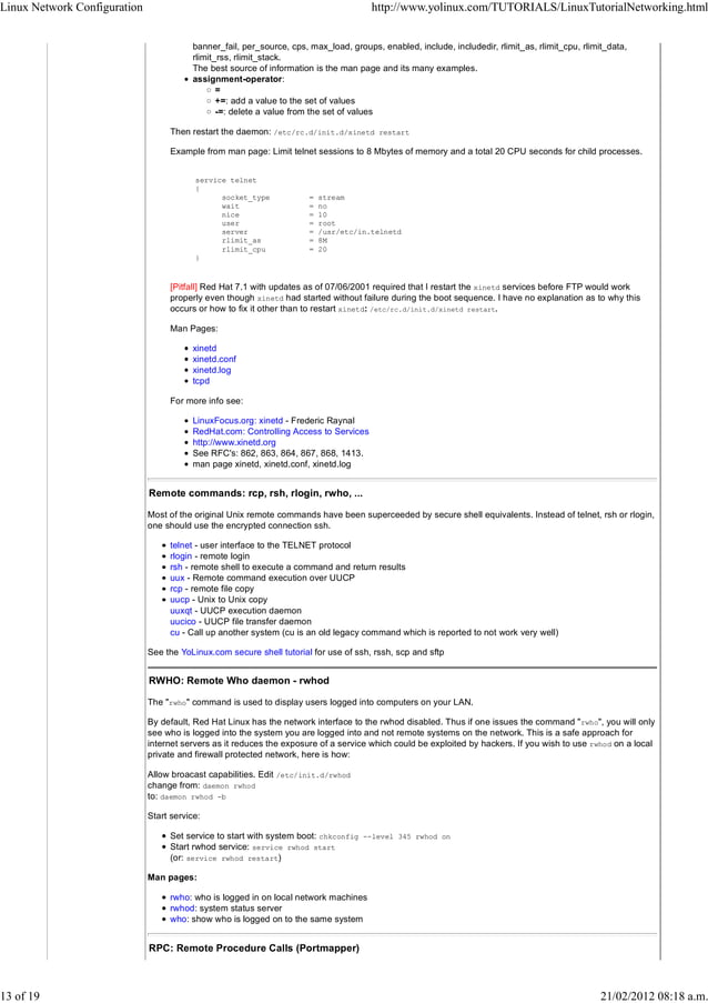 Linux Network Configuration Pdf