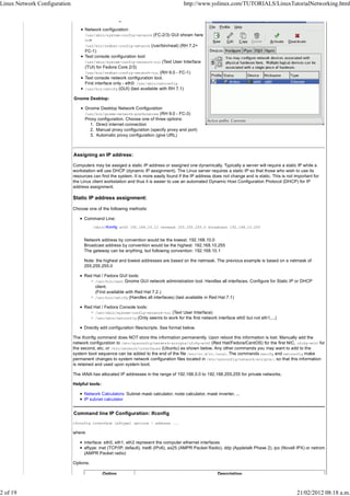 Linux network configuration | PDF | Operating Systems | Computer Software and Applications