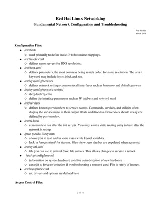 Linux networking | PDF | Operating Systems | Computer Software and ...