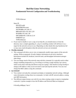 Linux networking | PDF | Operating Systems | Computer Software and Applications