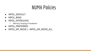 Linux NUMA & Databases: Perils and Opportunities | PDF