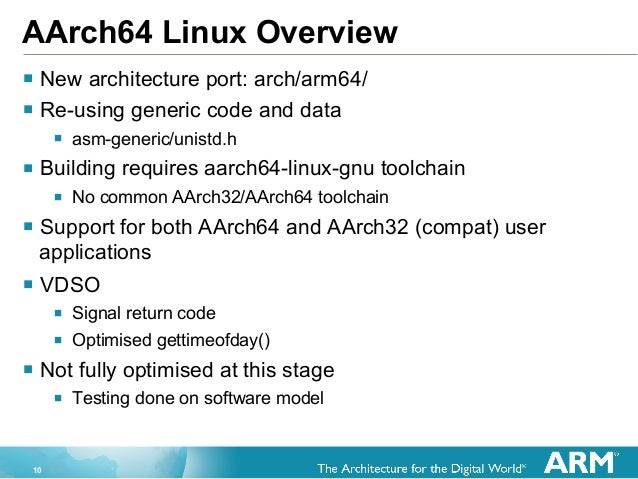Linux on ARM 64-bit Architecture