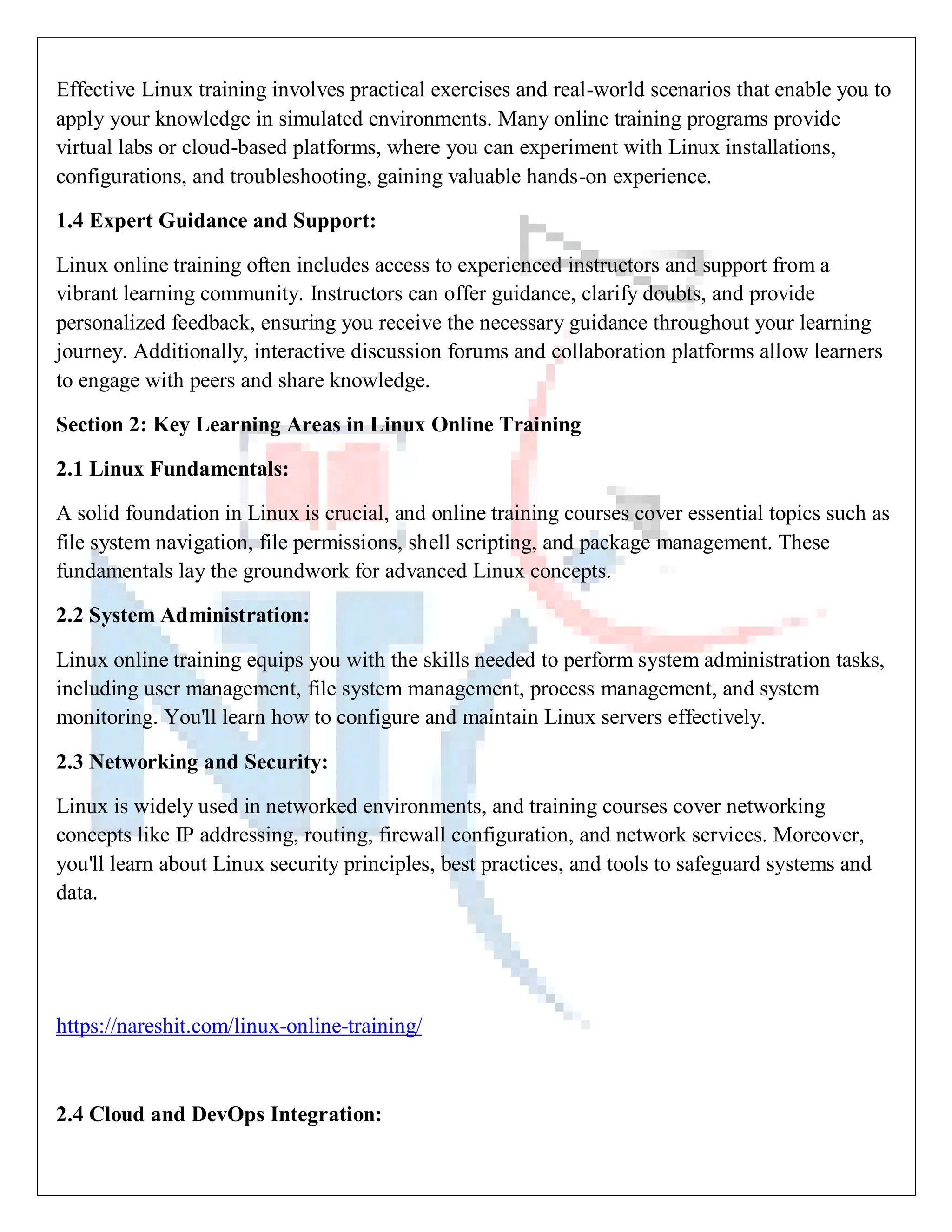 Linux Online Training | PDF