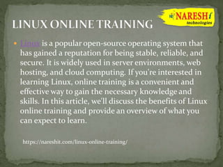 LINUX ONLINE TRAINING | PPT