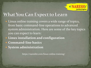 LINUX ONLINE TRAINING | PPTX