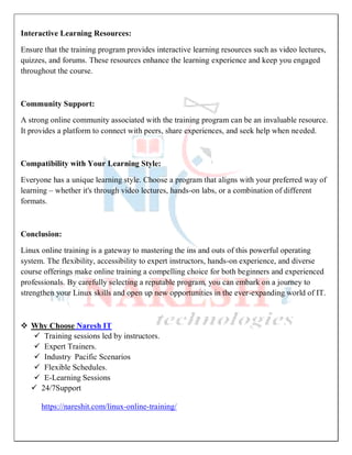 Linux Online Training. | PDF