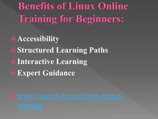 LINUX ONLINE TRAINING 2024. | PPT