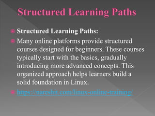LINUX ONLINE TRAINING 2024. | PPT