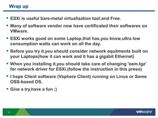 Linux On V Mware ESXi | PPT