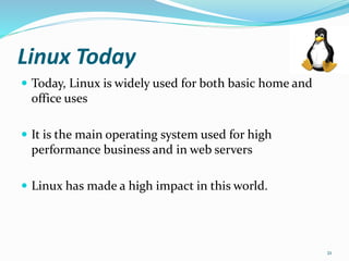 Linux opearting system | PPT