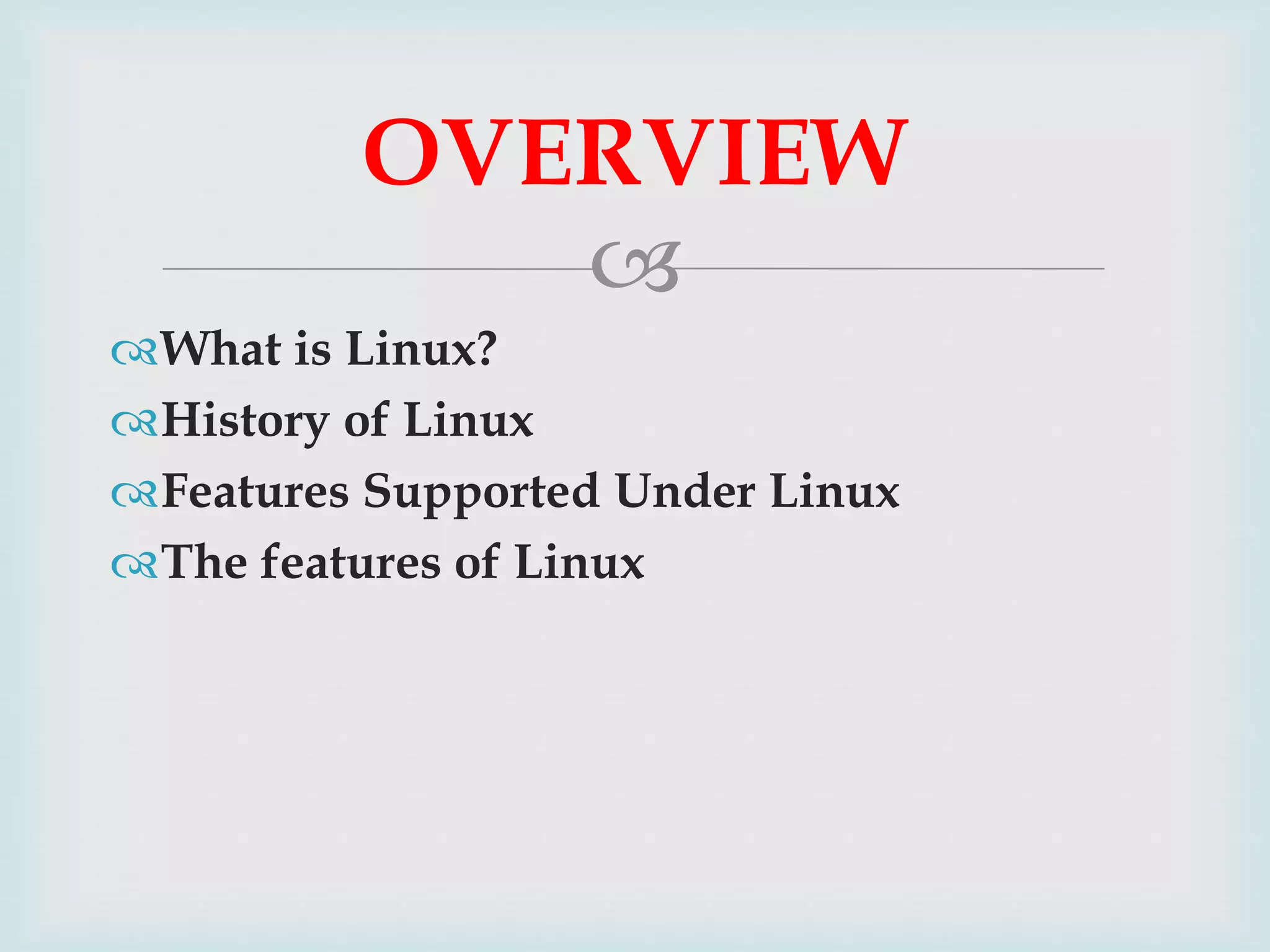 Linux opearting system ppt | PPT
