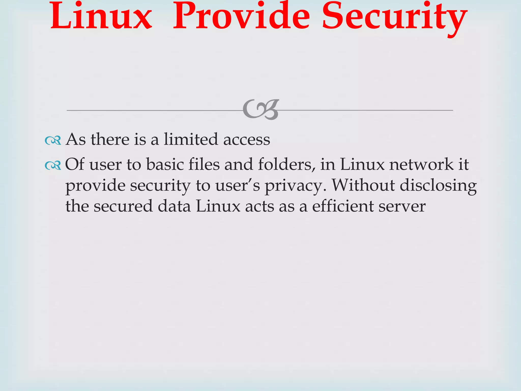 Linux opearting system ppt | PPT