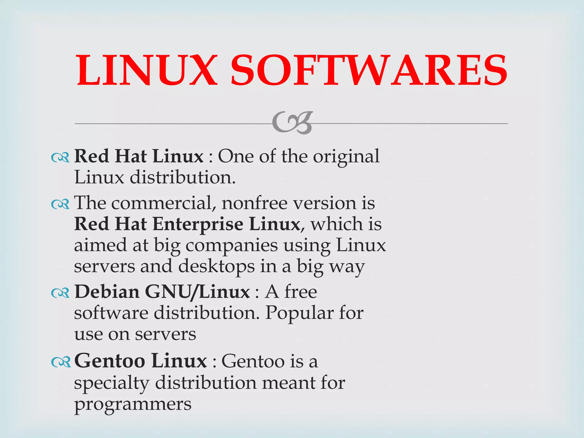 Linux opearting system ppt | PPT