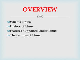 Linux opearting system ppt | PPT