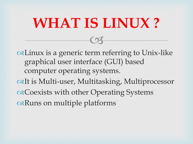 Linux opearting system ppt | PPT