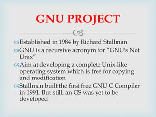 Linux opearting system ppt | PPT