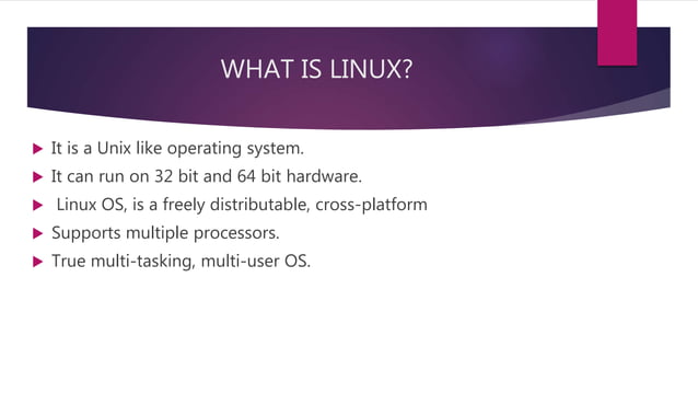 Linux operating system - Overview | PPTX