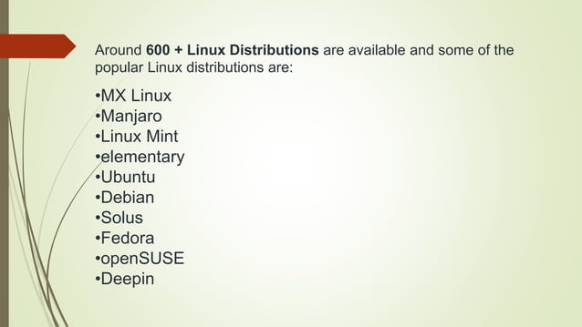 linux operating system.pptx | Operating Systems | Computer Software and Applications