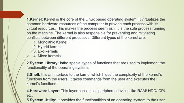 linux operating system.pptx | Operating Systems | Computer Software and Applications