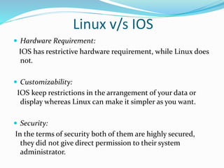 Linux operating system ppt | PPTX | Operating Systems | Computer ...