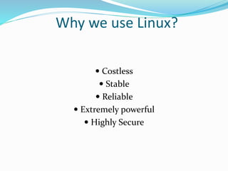 Linux operating system ppt | PPTX