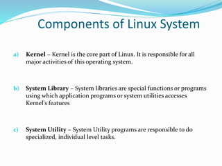 Linux operating system ppt | PPT
