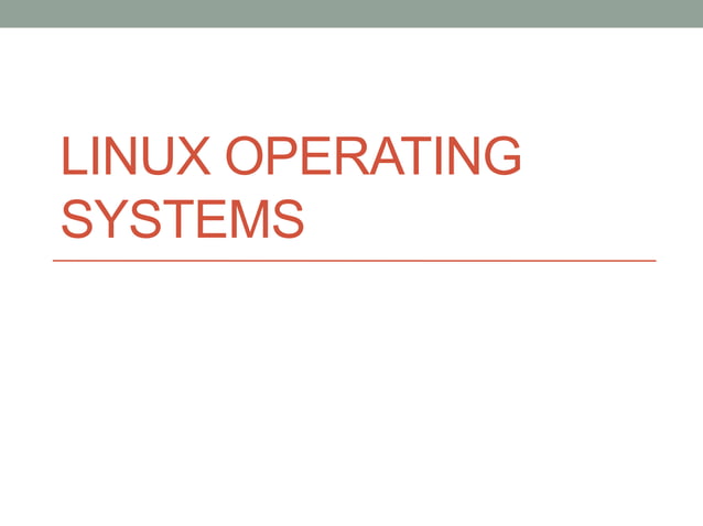 Linux operating systems and Bootable Pendrive | PPT