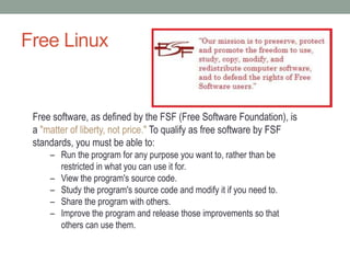 Linux operating systems and Bootable Pendrive | PPT
