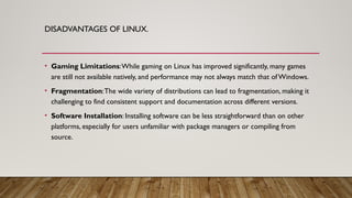 LINUX OPERATING SYSTEM SG.pptx advjhdhdj | PPT