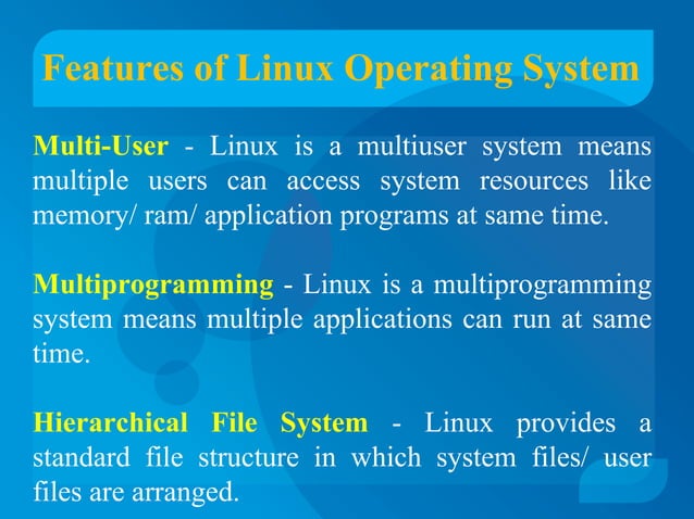 Linux os and its features | PPT