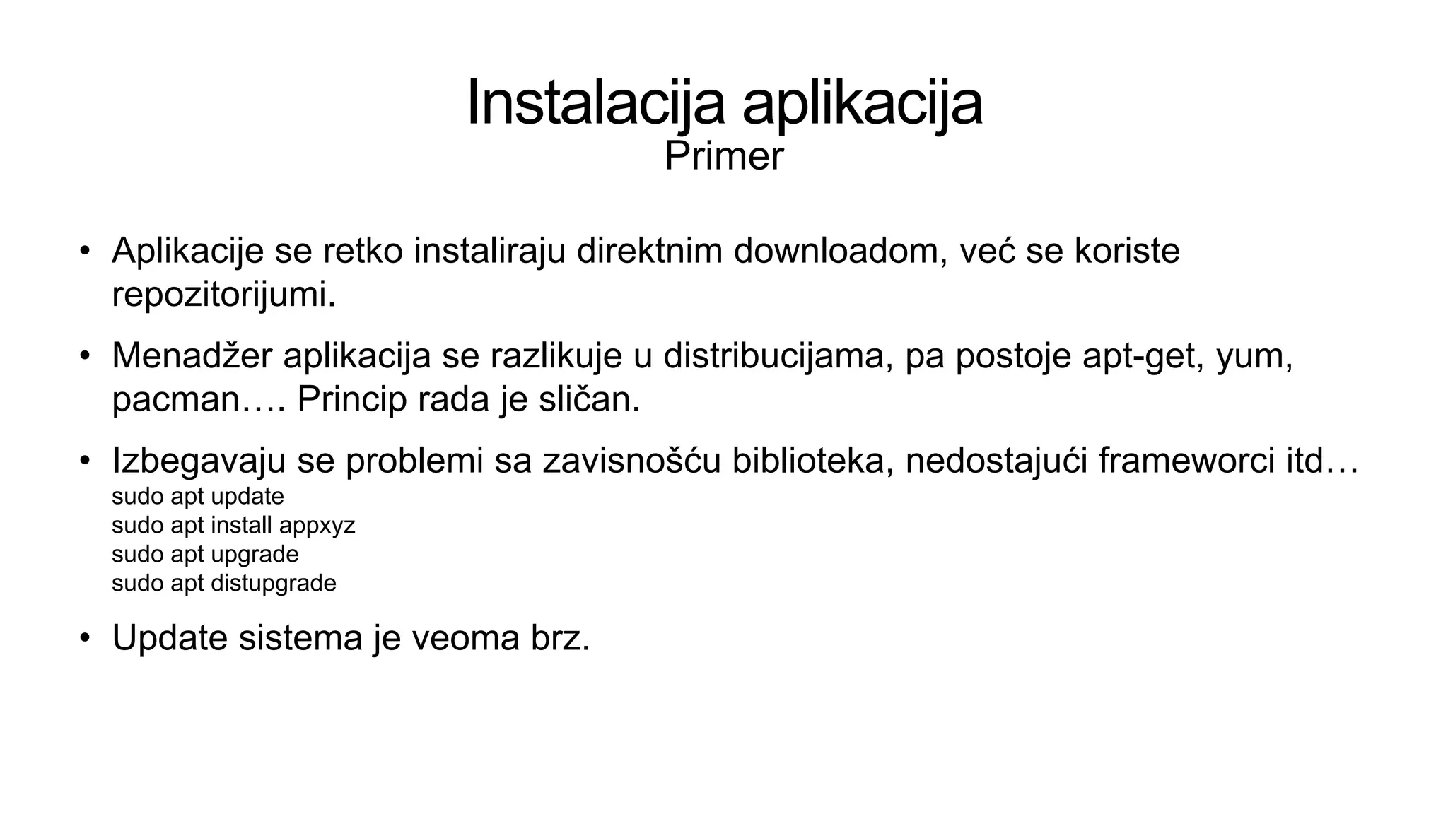 Linux osnove prezentacija o linuxu na srpskom | PPTX
