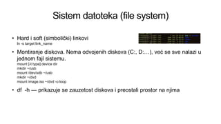 Linux osnove prezentacija o linuxu na srpskom | PPTX