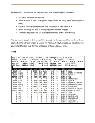 Linux OS presentation | PDF