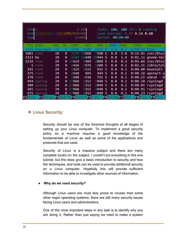 Linux OS presentation | PDF