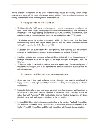 Linux OS presentation | PDF