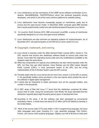 Linux OS presentation | PDF