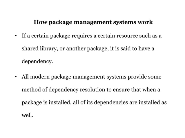 Linux Package Management.pptx | Operating Systems | Computer Software ...