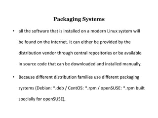 Linux Package Management.pptx | Operating Systems | Computer Software and Applications