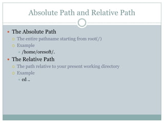 Linux Command Suumary | PPT