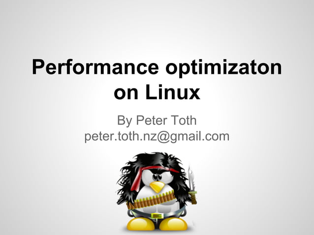 Performance optimization on Linux by Peter Toth | PPT